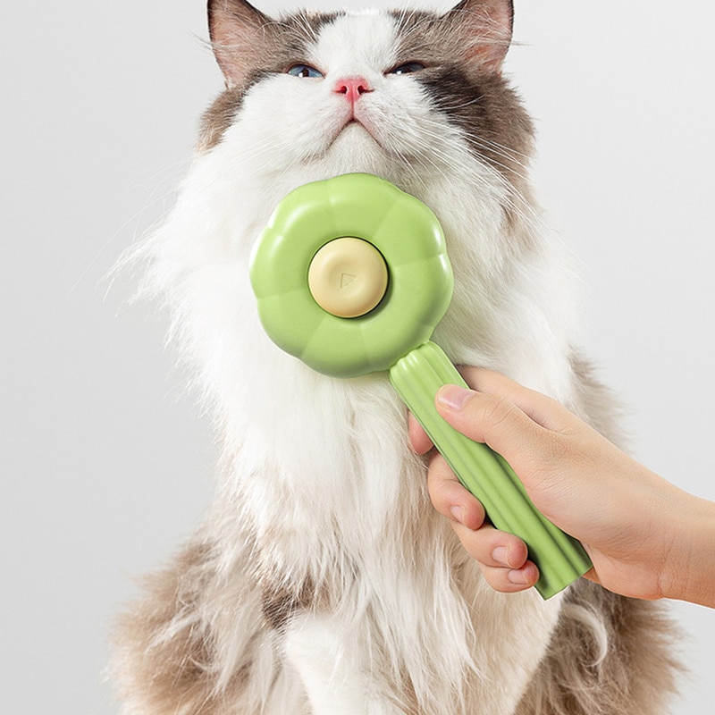 Perie caini/pisici, CeruleTree, Inox, Verde - eMAG.ro