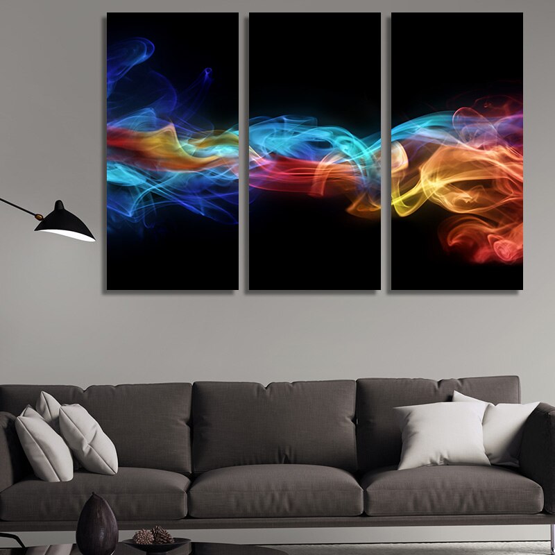 Декорация за стена ARTECO design Война на Цветовете, 3 части, Канава ...