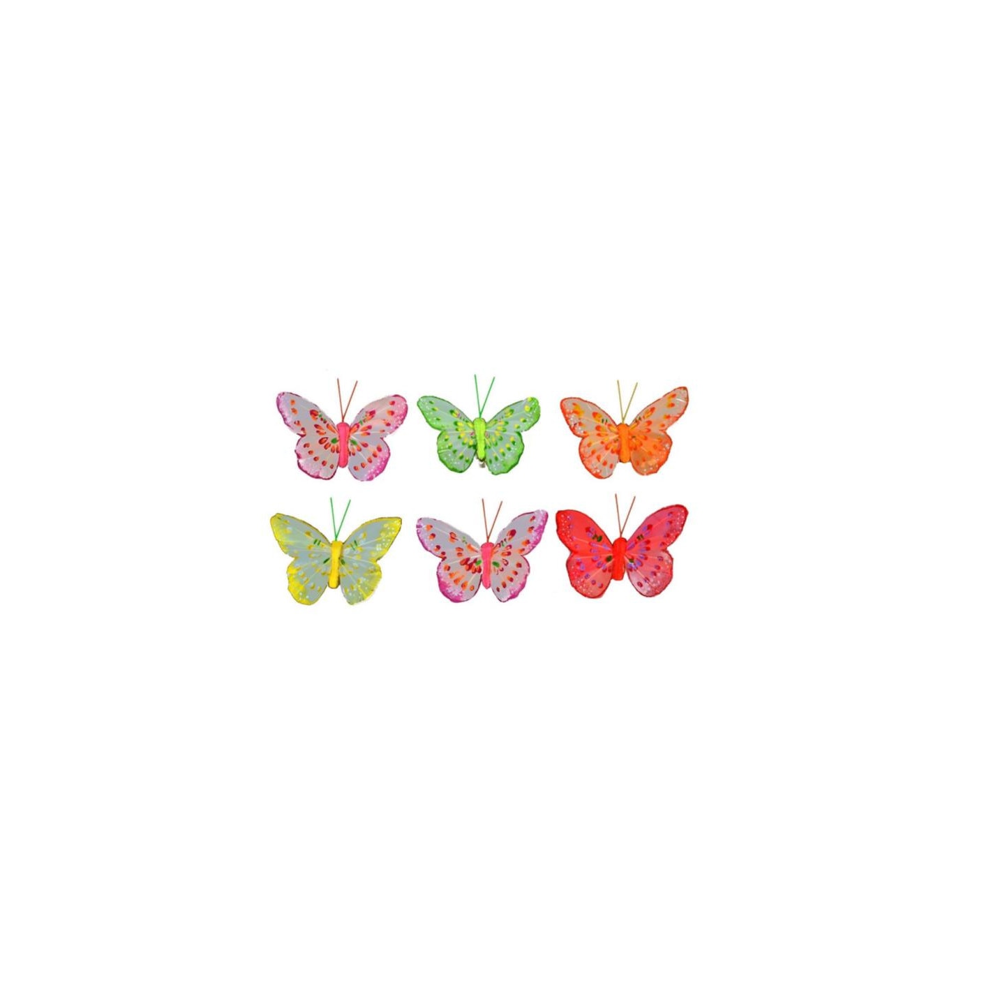 Set 6 fluturasi metalici colorati decorativi, 10 cm - eMAG.ro