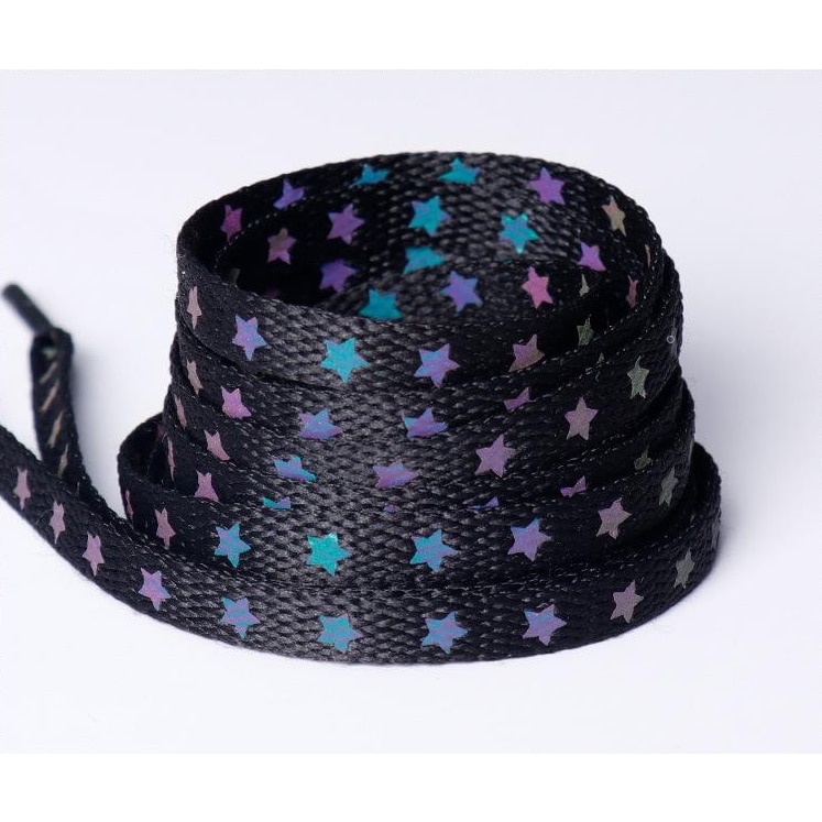 Sireturi holografice cu stele reflectorizante, MLX, Negru cu stele ...