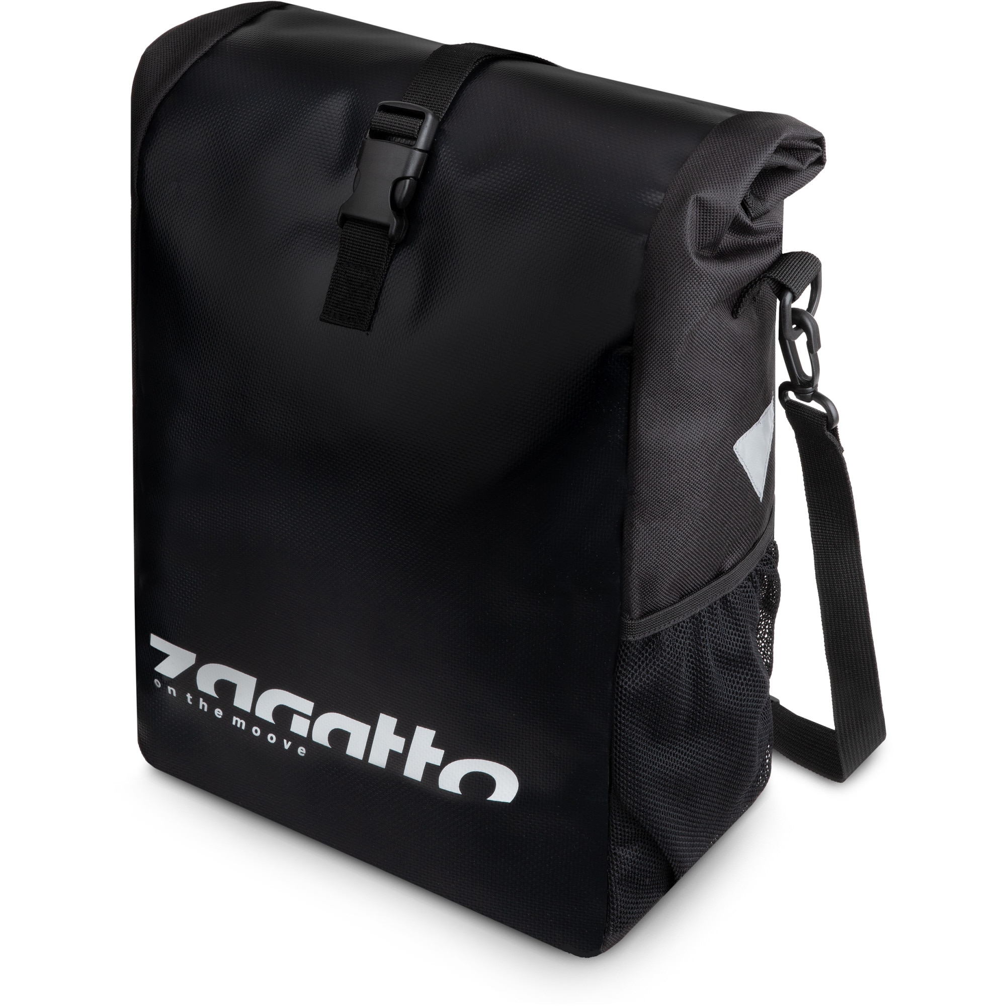 Geanta laterala de bicicleta, negru, 34-53x27x15 cm, 21L, Zagatto ...