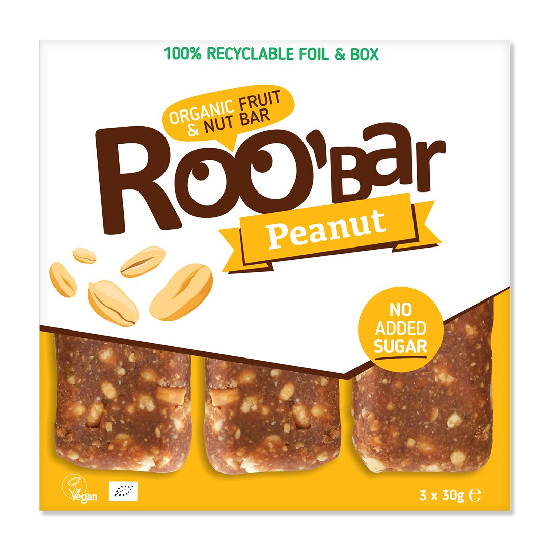 Pachet de 3 batoane cu alune, Roobar, 3x30g - eMAG.ro