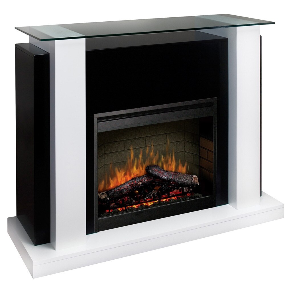 Semineu Bella Black and White - cu focar electric 3D Dimplex Optiflame ...
