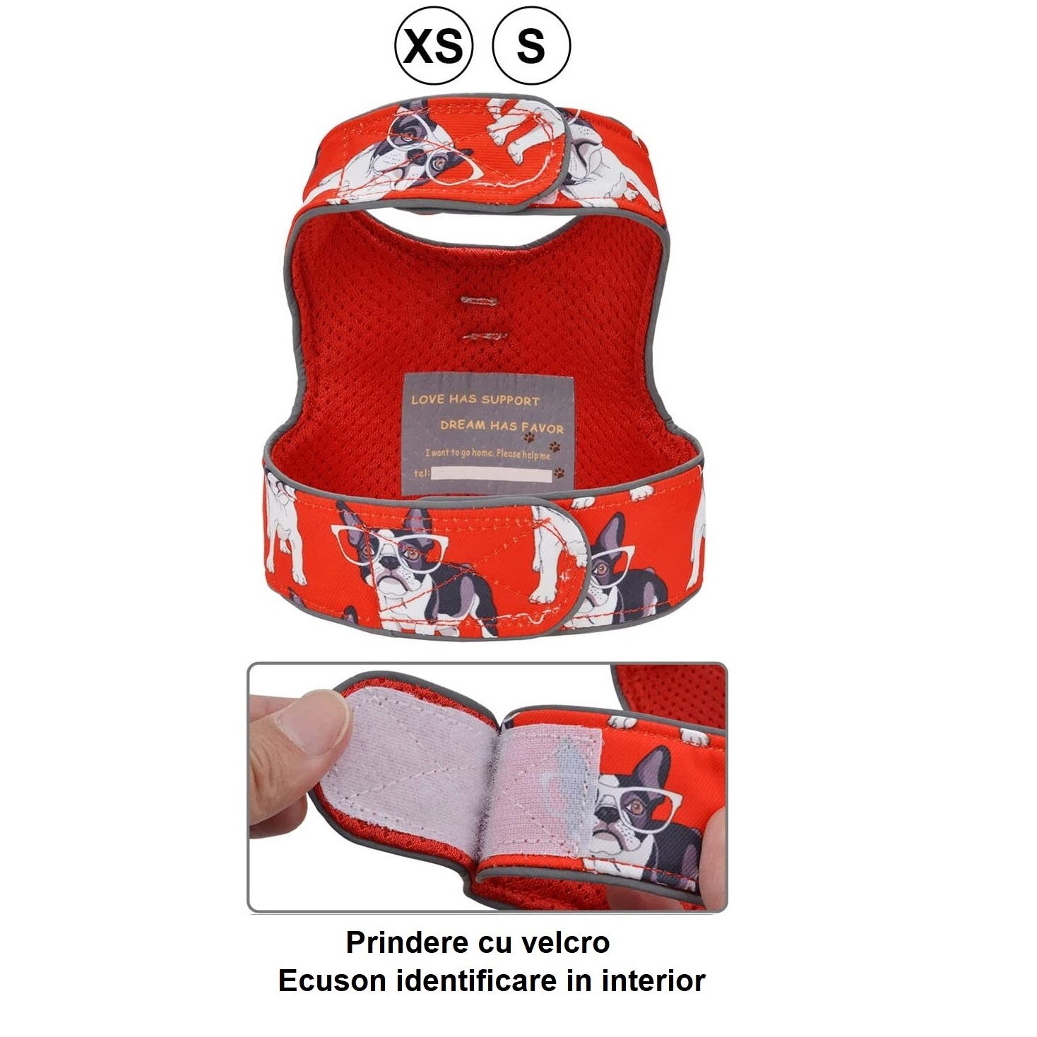 Set Ham si lesa pentru pisici, XS, Addachic, Rosu - eMAG.ro