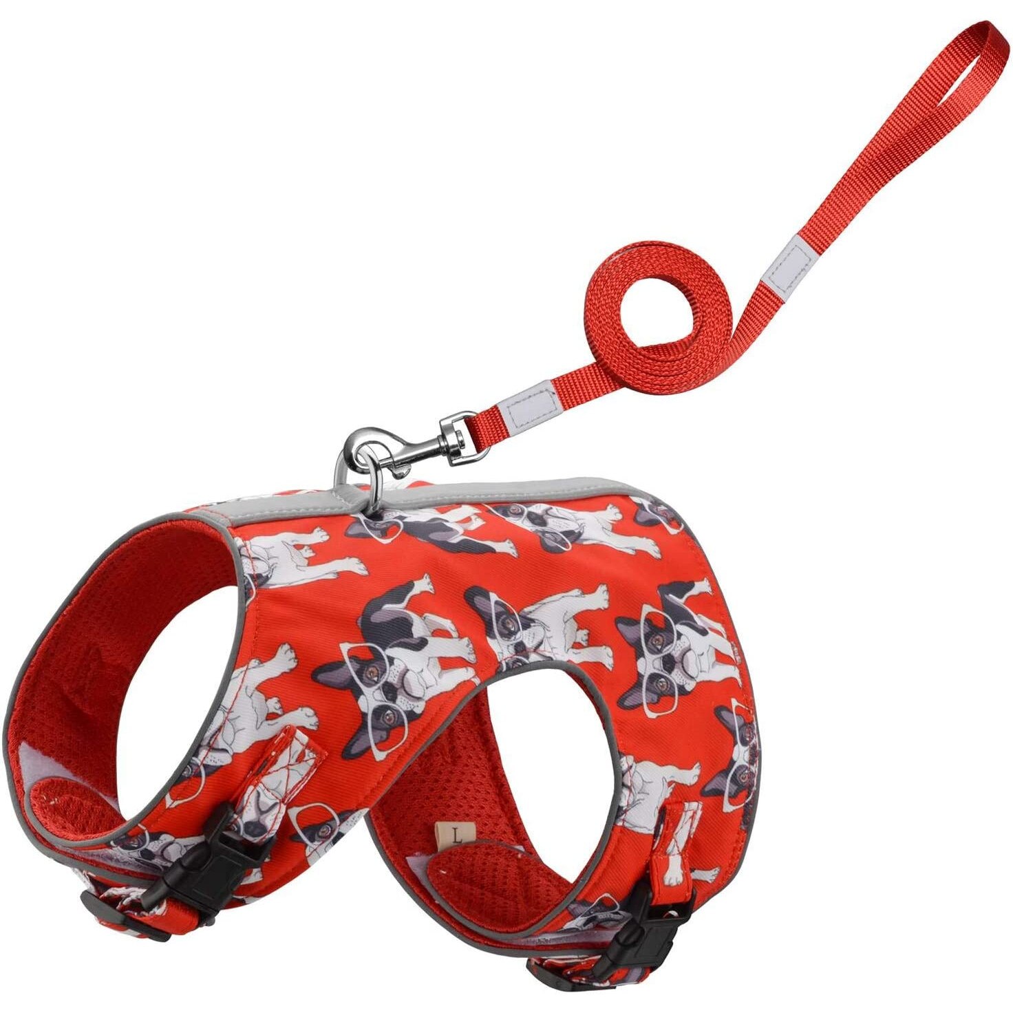 Set Ham si lesa pentru pisici, M, Addachic, Rosu - eMAG.ro