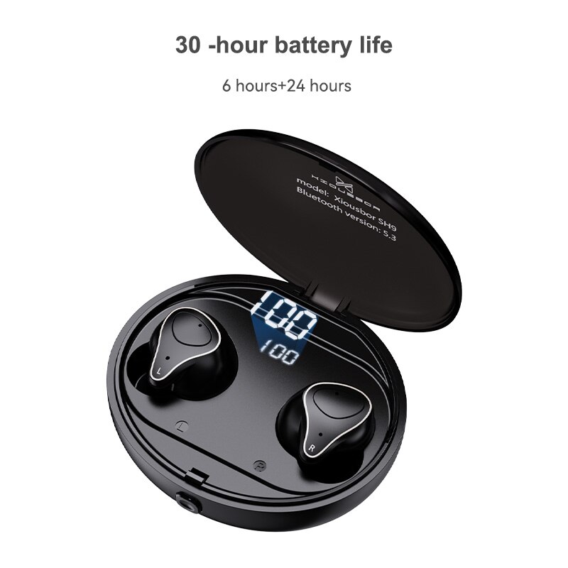 Casti wireless audio ，Xiousbor SH9, Bluetooth 5.3, Microfon incorporat ...