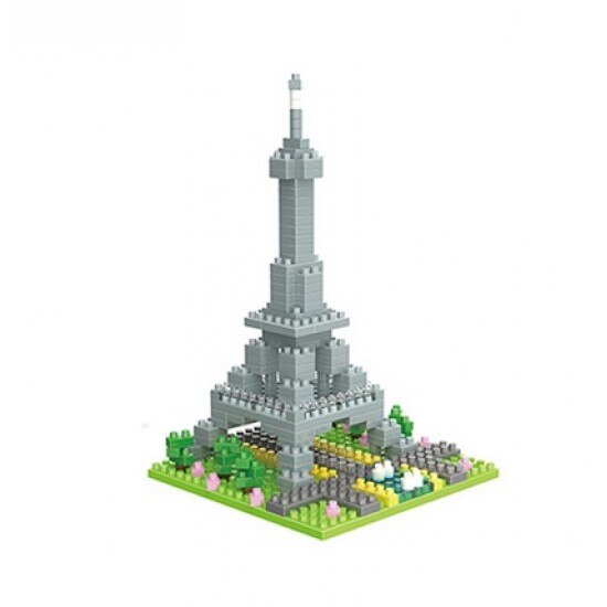 Set micro cuburi constructie Wise Hawk - Turnul Eiffel, 193 piese - eMAG.ro
