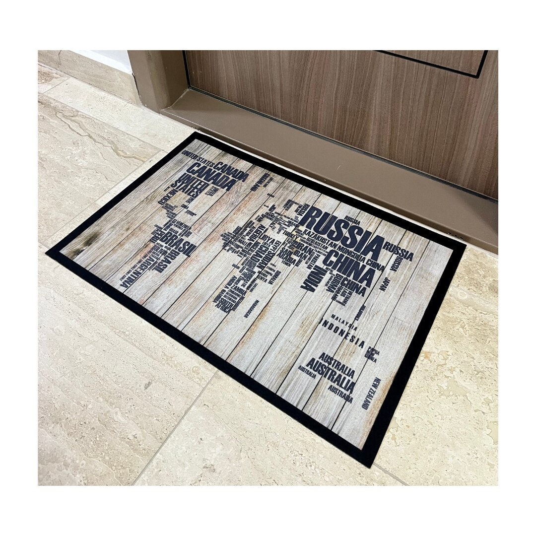 Изтривалка ECO MAP, Гума и полипропилен, 60х40см - eMAG.bg