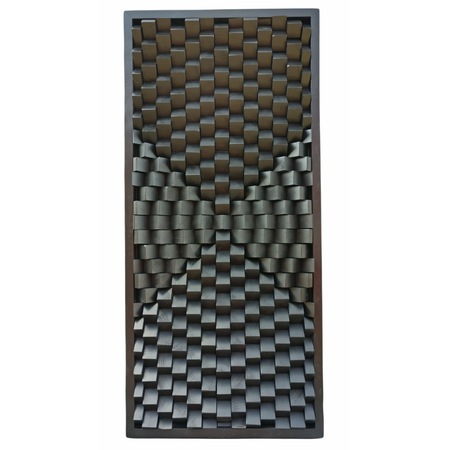 Panou acustic, sound diffuser, tablou 3D din lemn masiv Dark Sound ...