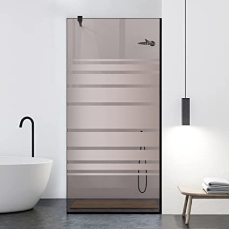 Paravan dus walk-in Aqua Roy ® Black, model Multiline incolor, sticla 8 ...