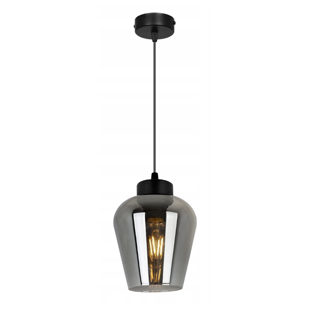 Pendul moderna, Sticla, Negru/Transparente, 90cm, RIJEKA 2380/1 - eMAG.ro