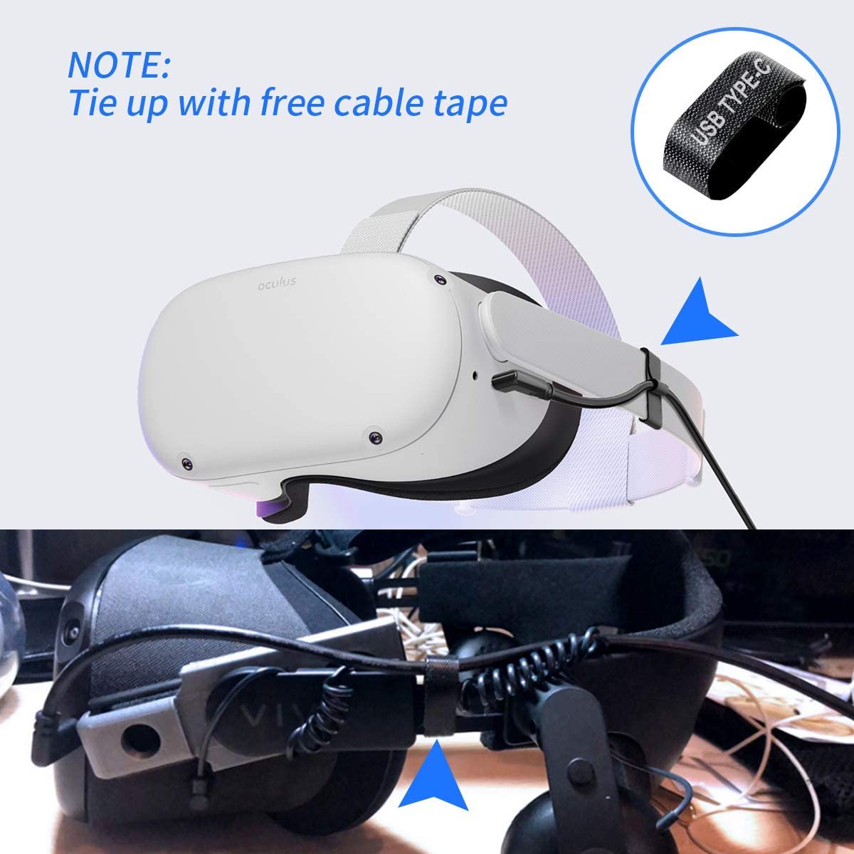 Cablu, HNSMART, USB-C, Compatibil cu Oculus, Negru - eMAG.ro