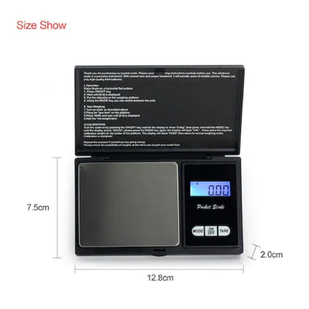 Мини джобна везна RIF REFCO, Pocket Scale, Черен - eMAG.bg