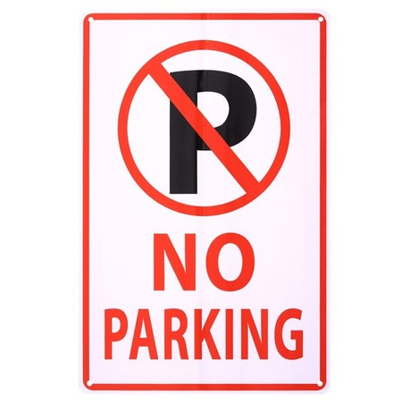 Indicator metalic pentru parcare interzisa, Herum®, Alb / Rosu, 30 x 20 ...