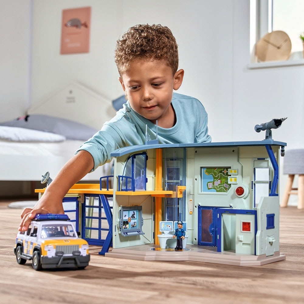 Pista de masini Simba Fireman Sam Police Station cu figurina - eMAG.ro
