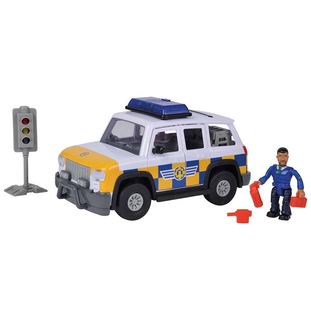 Masina de politie Simba Fireman Sam Police Car cu figurina Malcolm si ...