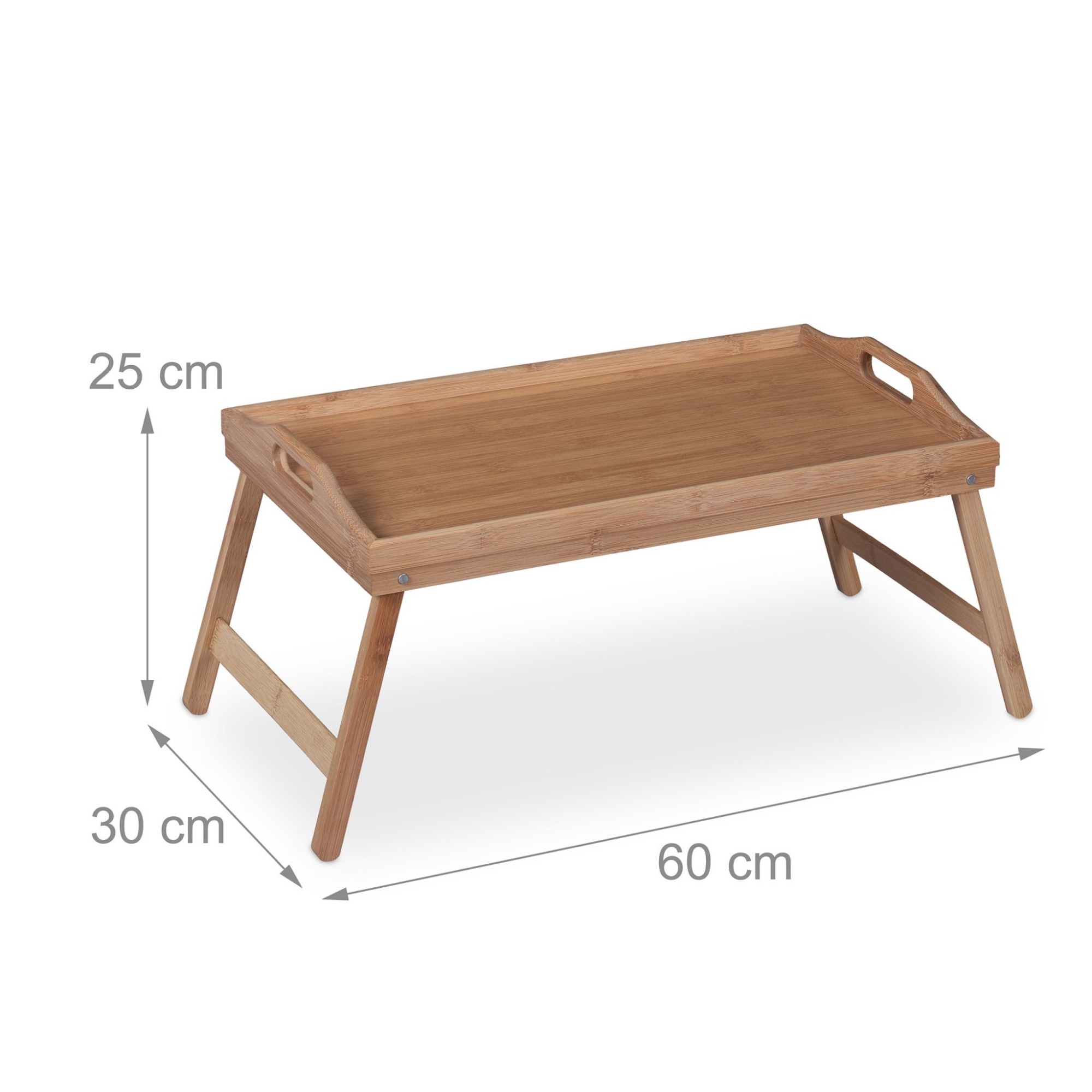 Tava servire din bambus, pliabila, dimensiuni 25 x 60 x 30 cm ...