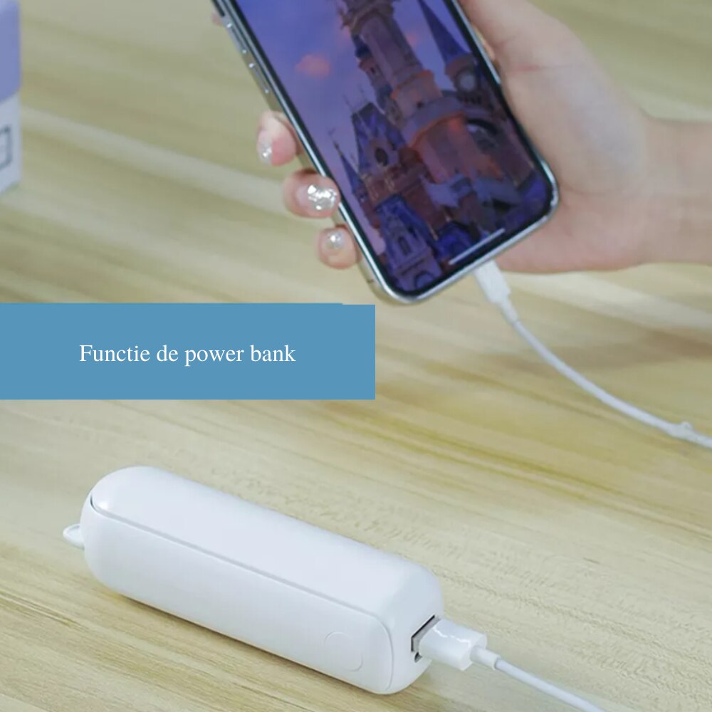 Преносим, малък джобен вентилатор, USB зареждане, оборудван с 3 ...