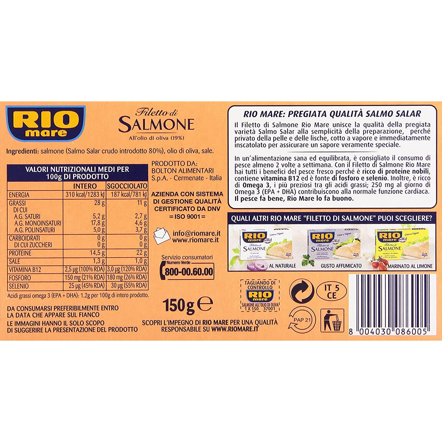 File de Somon Rio Mare in Ulei de Masline, 150 g - eMAG.ro