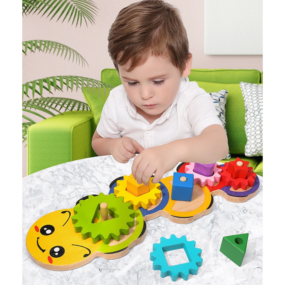 Jucarie interactiva si educativa din lemn, Zola®, sortator forme ...