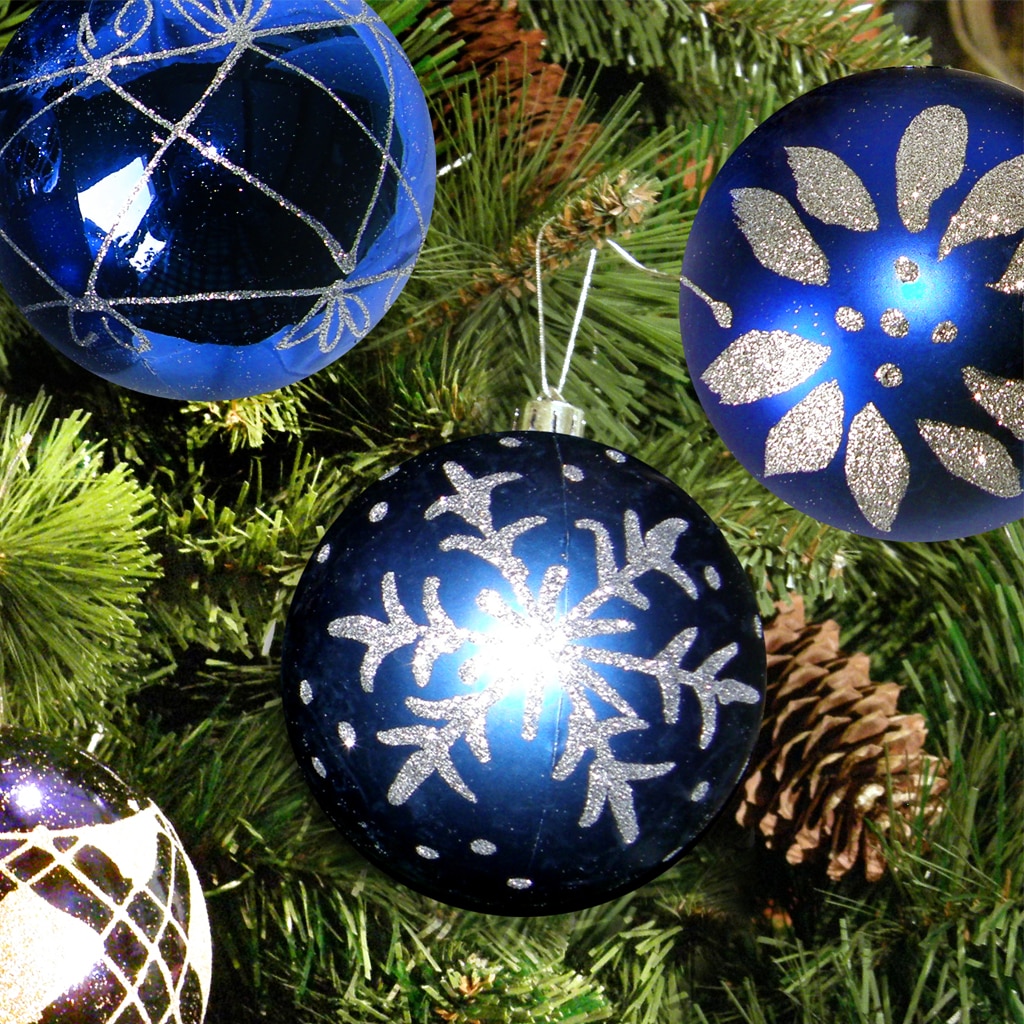 Set Globuri de Craciun 4 buc, HB073 Albastru - eMAG.ro