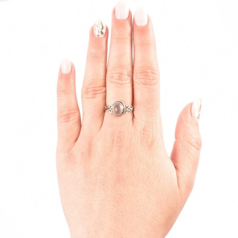 Inel argint cu piatra cuart roz handmade - eMAG.ro
