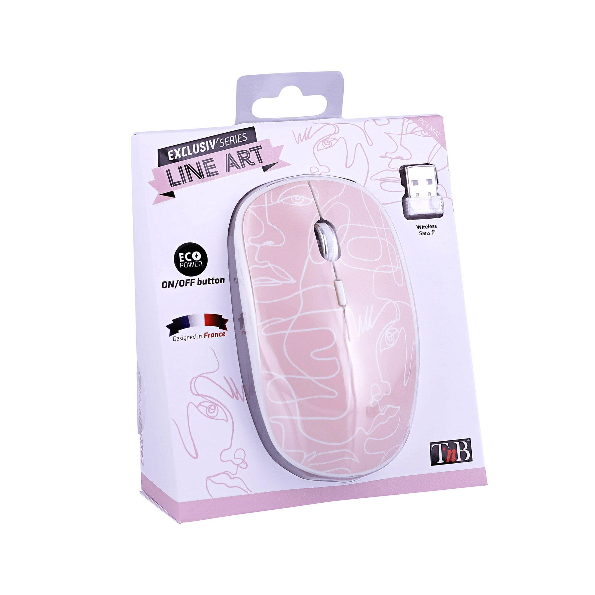 Mouse, TNB, Wireless, Roz/Alb - eMAG.ro