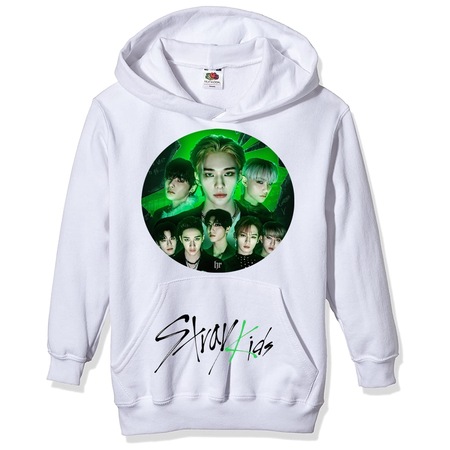 Hanorac personalizat stray kids kpop, Unisex, Alb, L - eMAG.ro