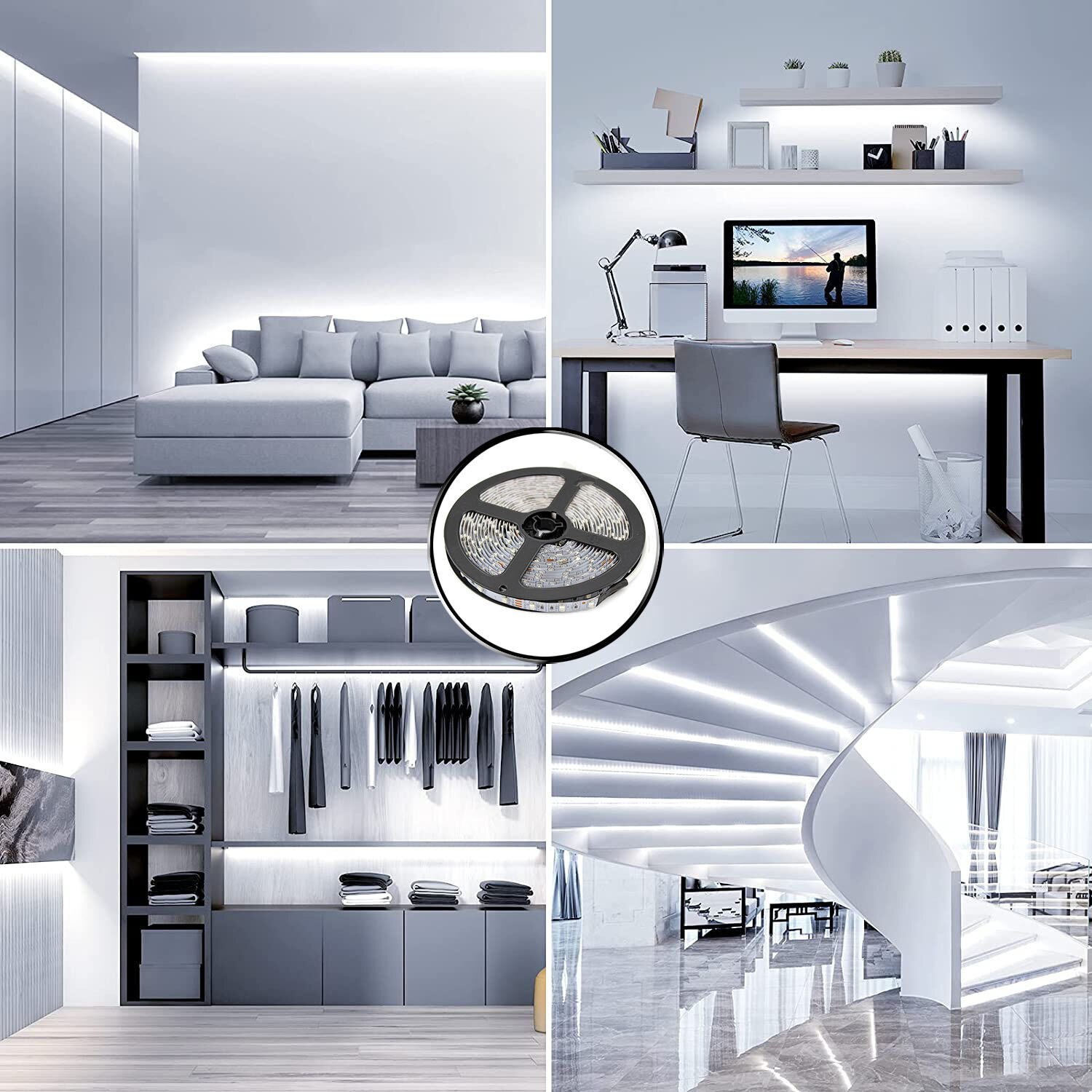 Banda Led Alba EDAR, Lumina Rece, SMD 5050, 300, A+, Cu Alimentator ...