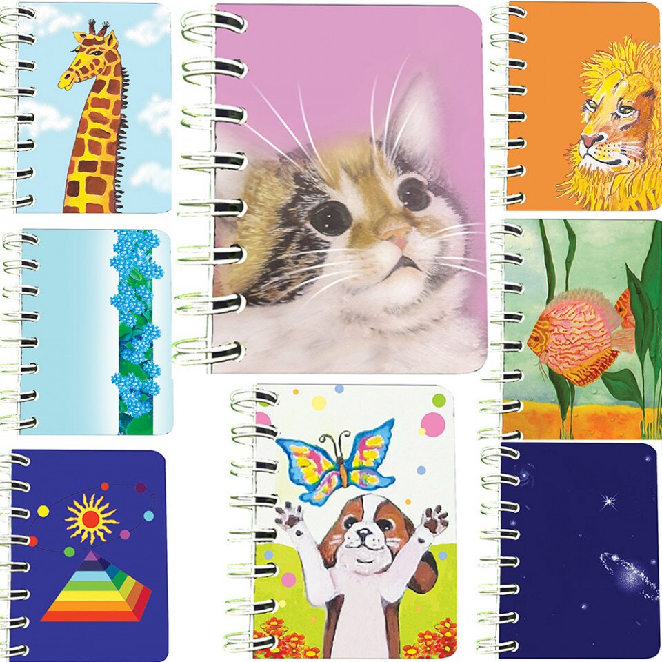 Set 8 carnete cu spira 7 x 10 cm, 75 foi veline - eMAG.ro