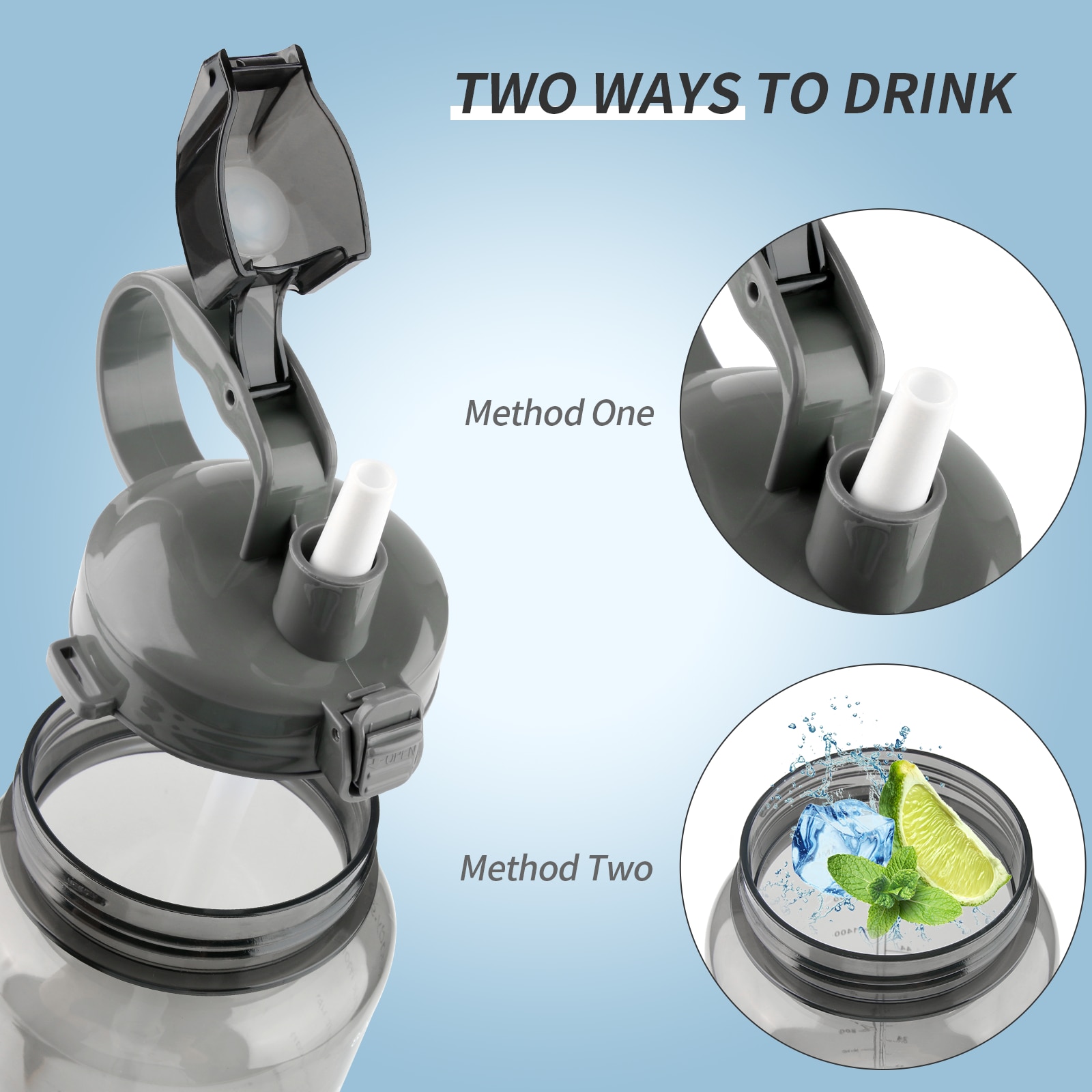 TopGearWorld Vizes palack 2L, Tritan, 2L, szürke - eMAG.hu