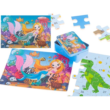 Puzzle din lemn pentru copii, Sirena, 100 piese, Multicolor - eMAG.ro