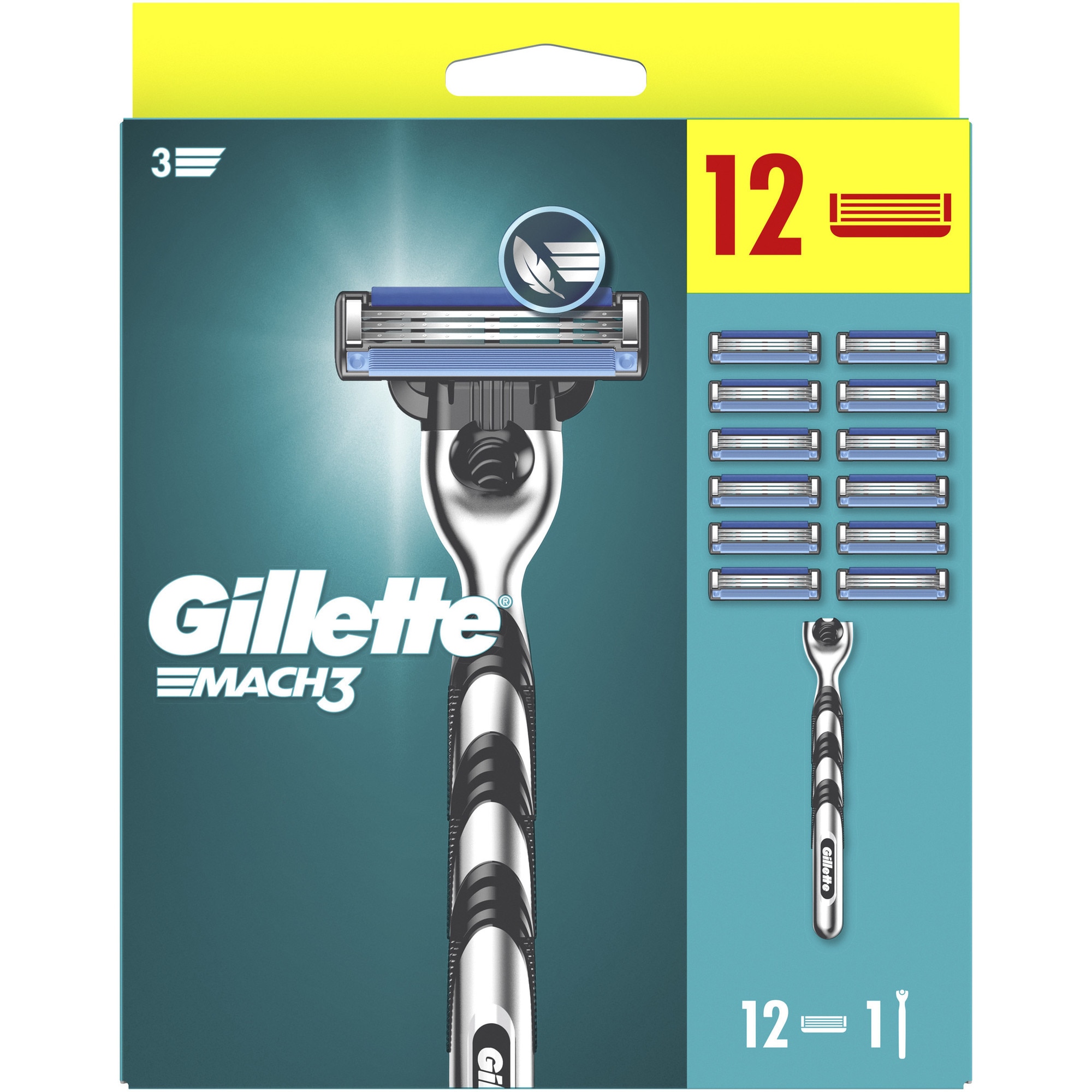 Gillette Mach3 férfi borotva, 1 Gillette 3 pengés borotva ...
