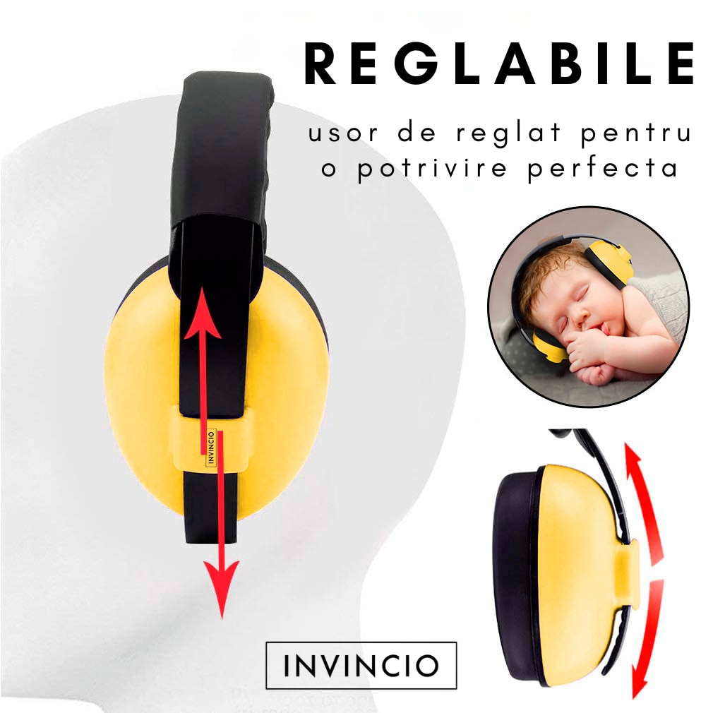 Casca antifonica pentru copii si bebelusi 3-36 luni Invincio Baby ...