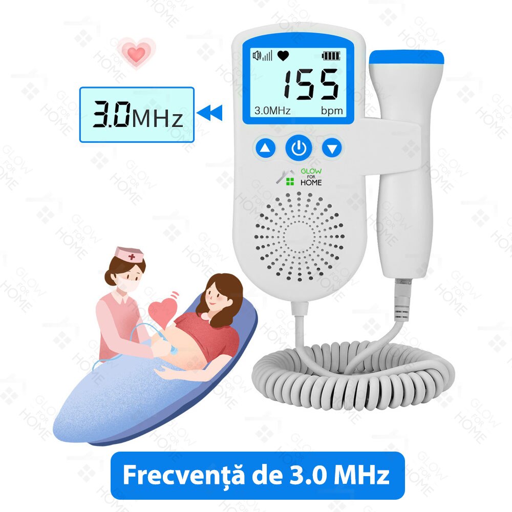 Aparat Monitor Fetal Doppler, GlowforHome, monitorizarea functiilor ...
