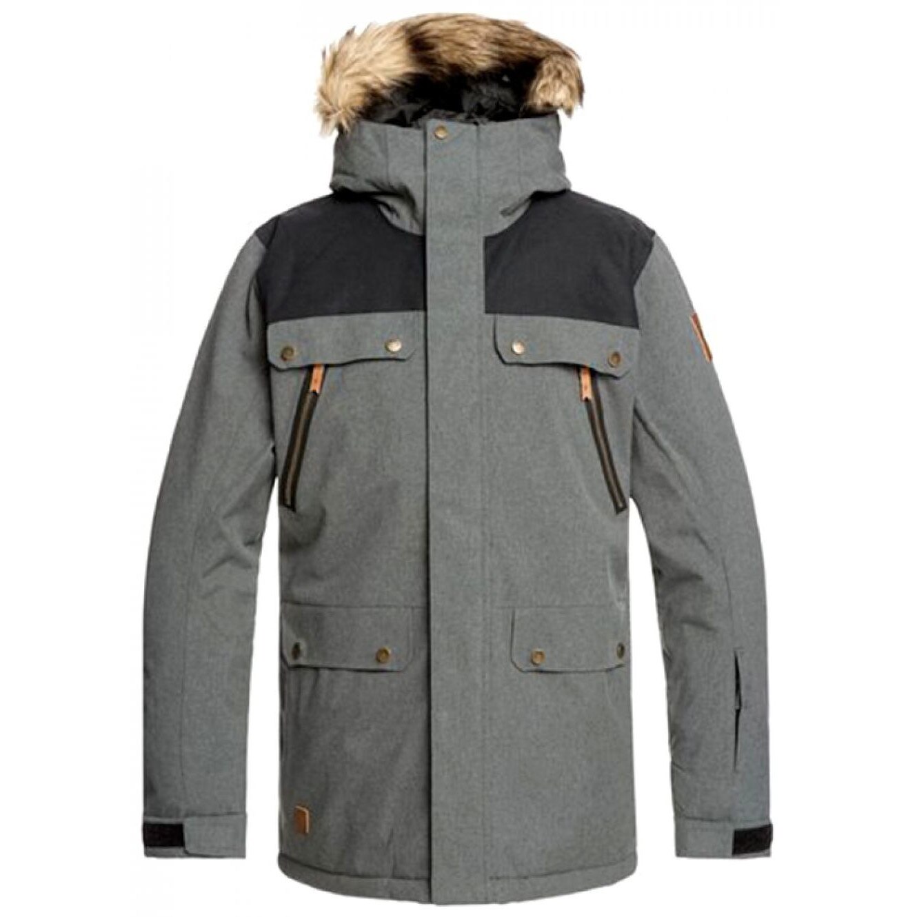 Geaca snowboard Quicksilver Selector, gri, marimea M - eMAG.ro