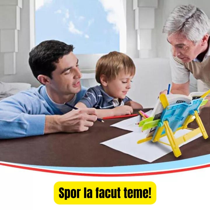 Suport Manuale Scolare, Teme cu Spatele Drept, Albastru - eMAG.ro