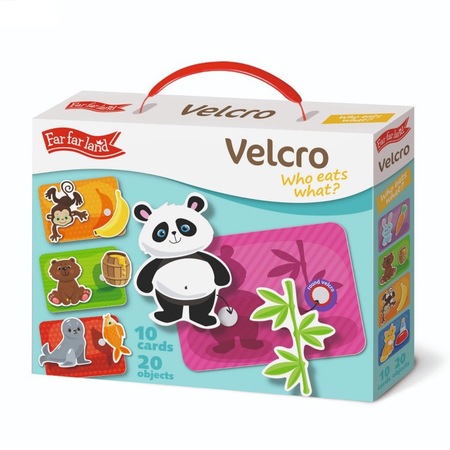 Puzzle velcro Who eats what? Far Far Land 30 piese - eMAG.ro