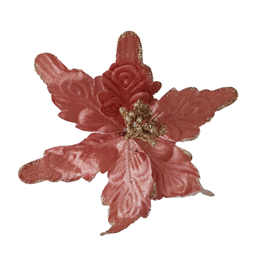 Ornament brad Craciunita Bright 20cm, Roz inchis - eMAG.ro