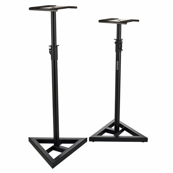 Set de doi suporti pentru boxe, reglabil pe inaltime 93-131 cm, negru ...