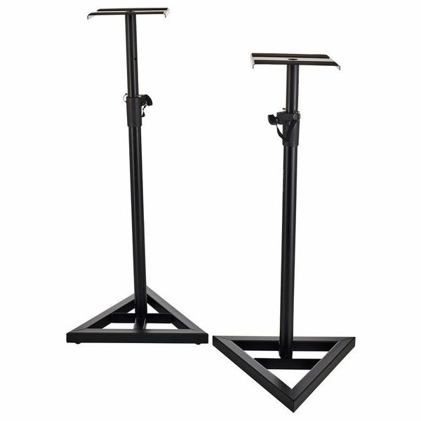 Set de doi suporti pentru boxe, reglabil pe inaltime 93-131 cm, negru ...
