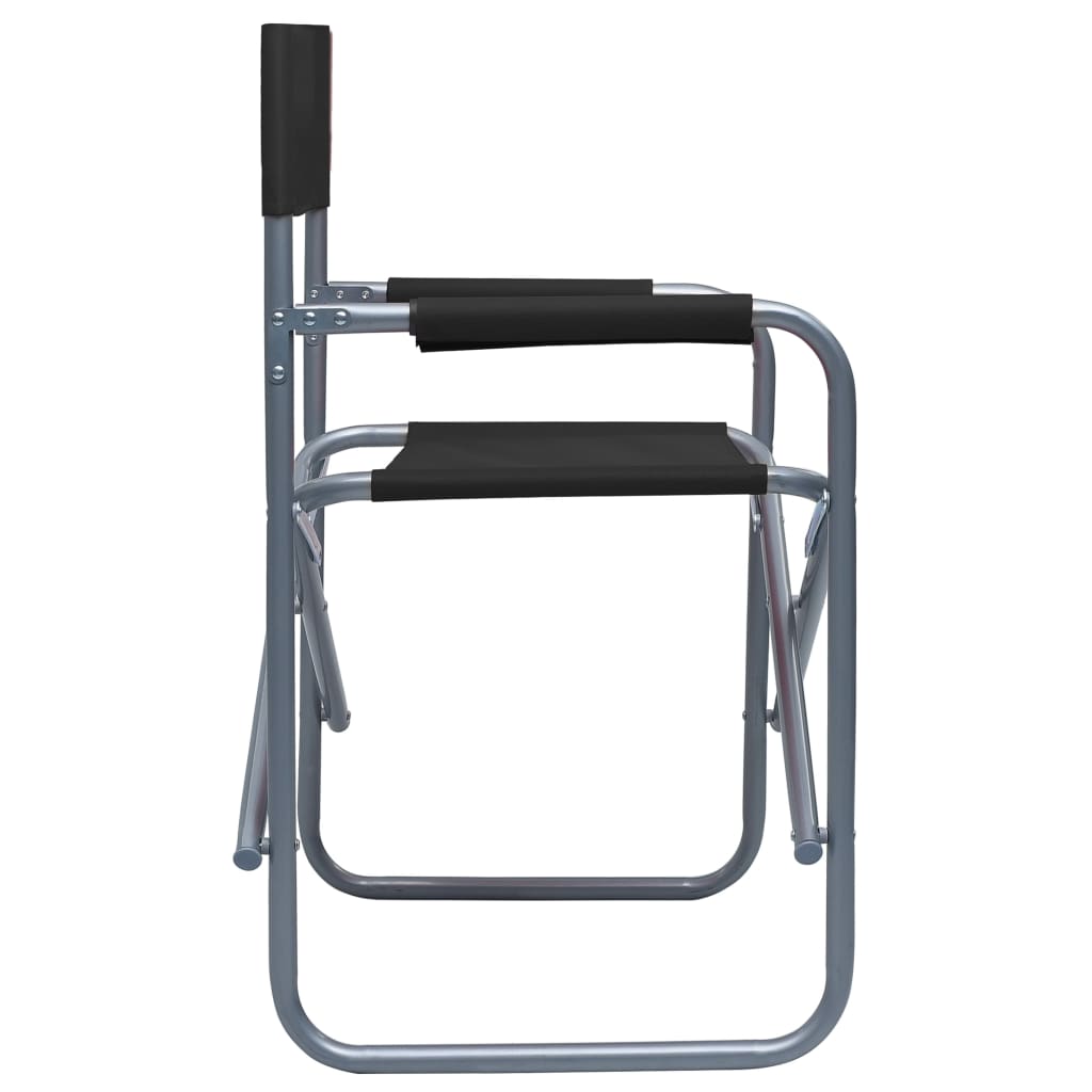 Set 2 Scaune de regizor, maxima suportata,110 KG, negru,48 x 57 x 79 cm ...