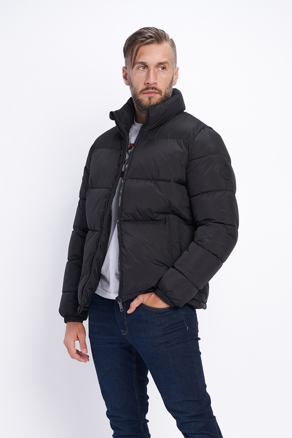 KVL by KENVELO, Geaca matlasata cu guler mediu - eMAG.ro