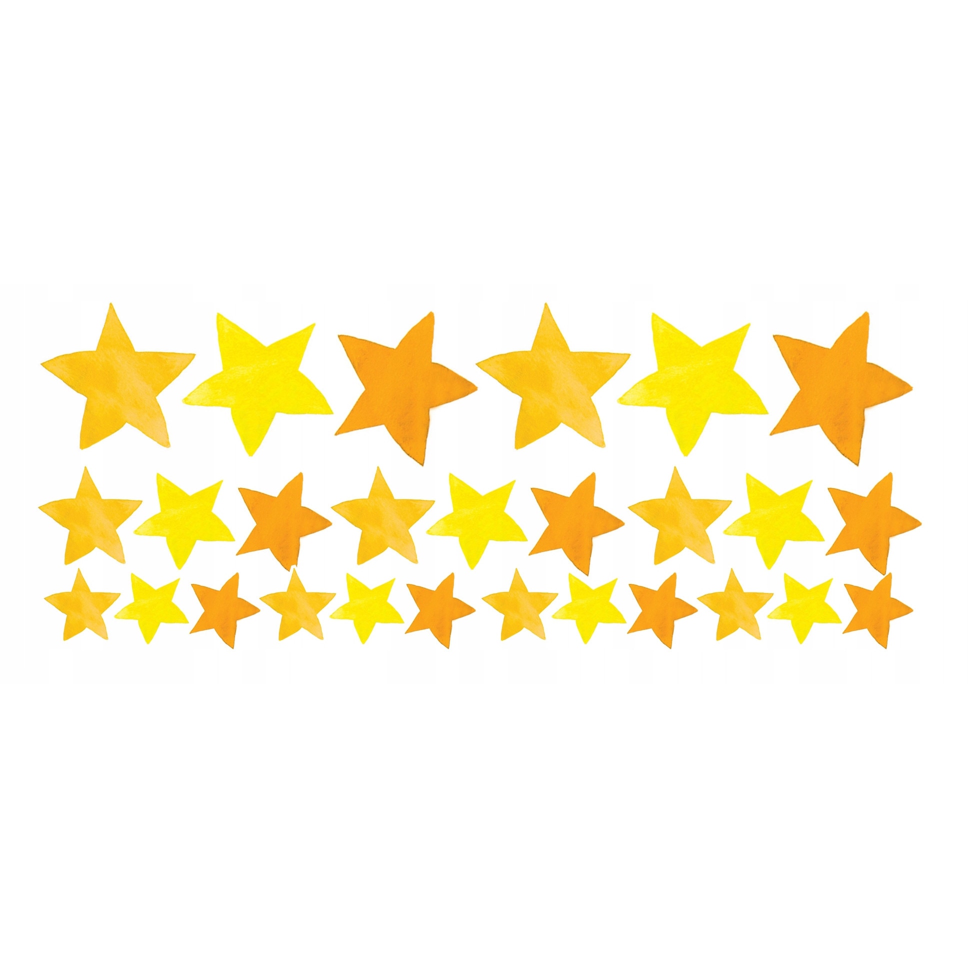 Autocolante stelute pentru copii, 91x35 cm, Galben/Portocaliu - eMAG.ro