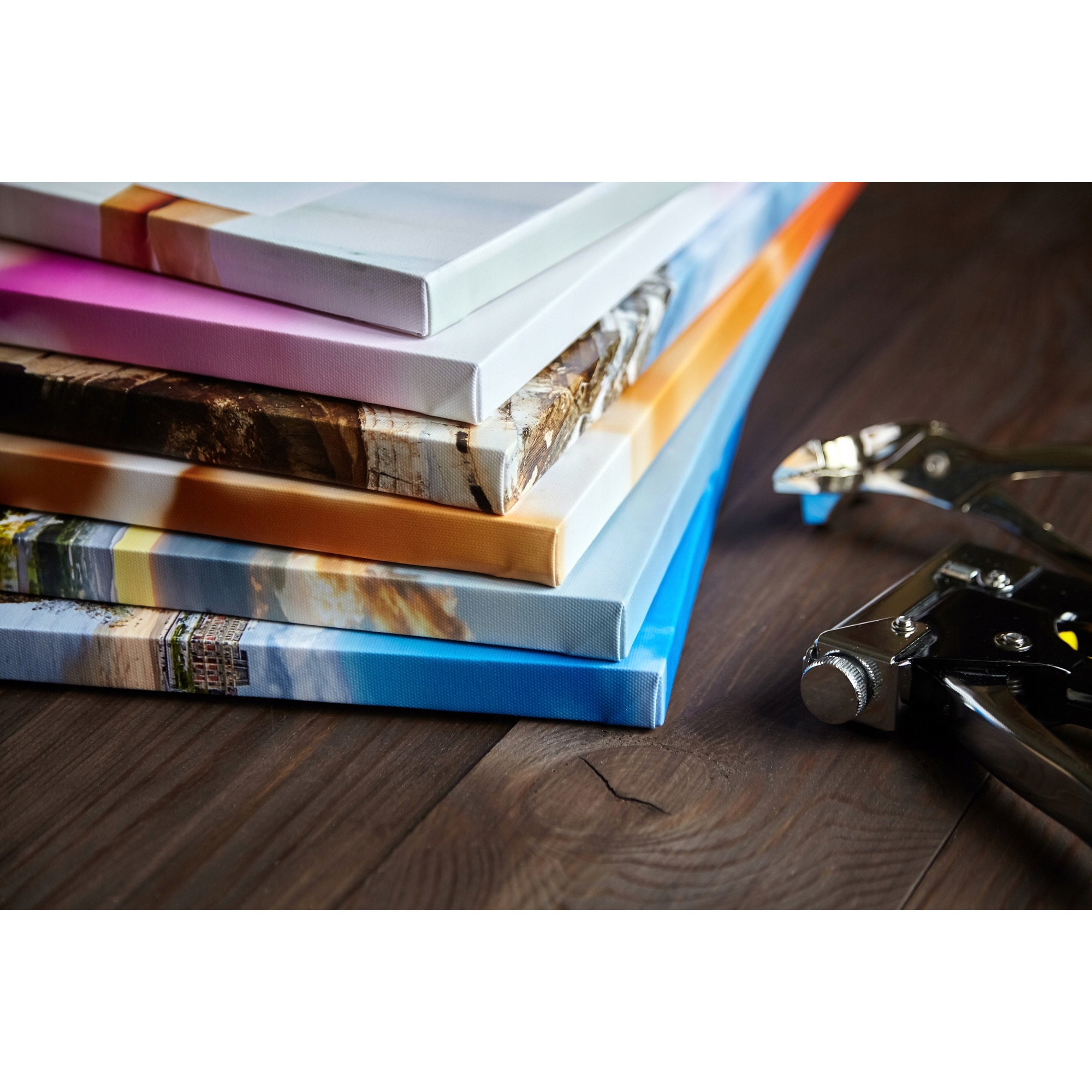 Set 3 tablouri Canvas, Model- Japonia, 25 x 25 cm, Multicolor - eMAG.ro