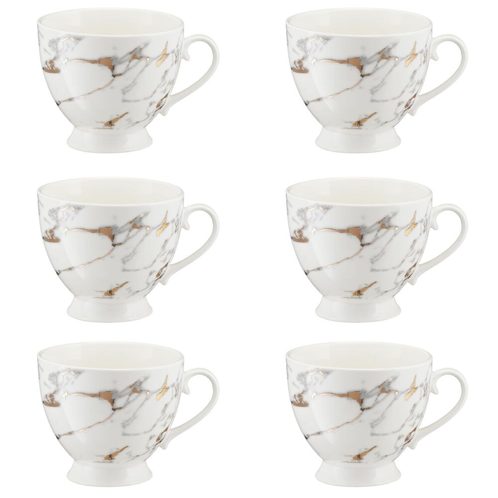 Set 6 cani, Villa Italia, Portelan, 450ml, Multicolor - eMAG.ro