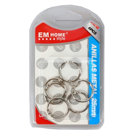 Set 6 buc, inele de metal, 25mm - eMAG.ro