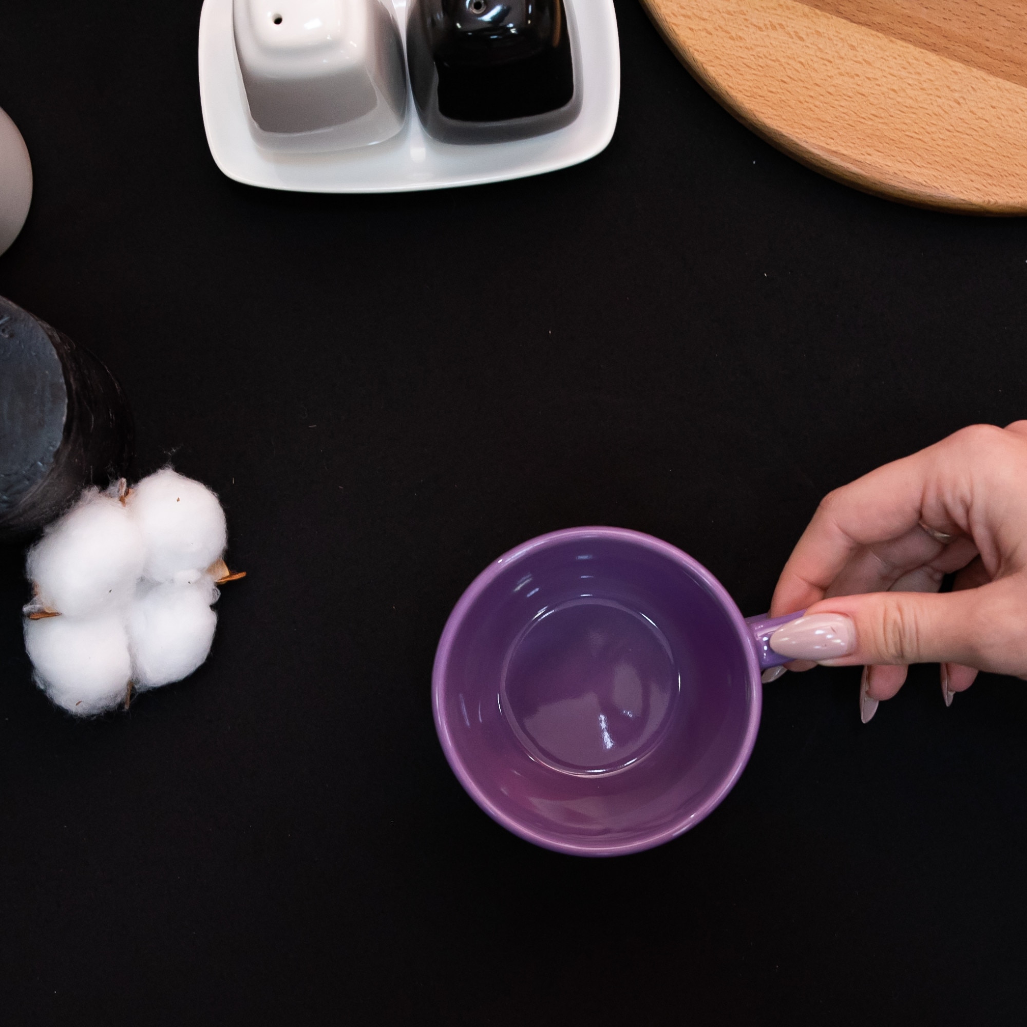 Ceasca cafea, Cesiro, 180 ml, Mov - eMAG.ro