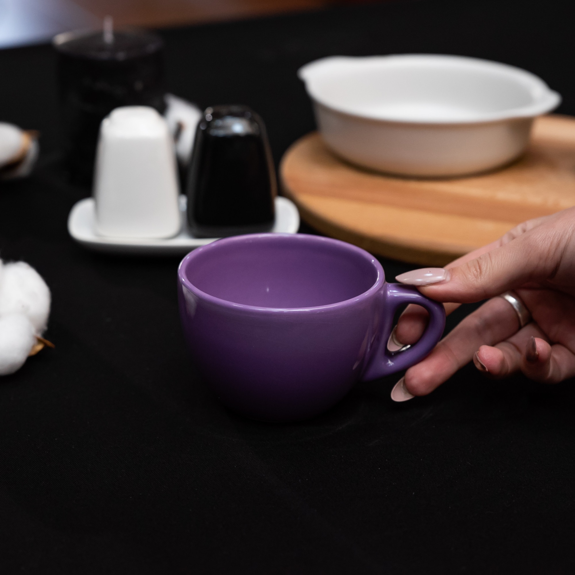 Ceasca cafea, Cesiro, 180 ml, Mov - eMAG.ro