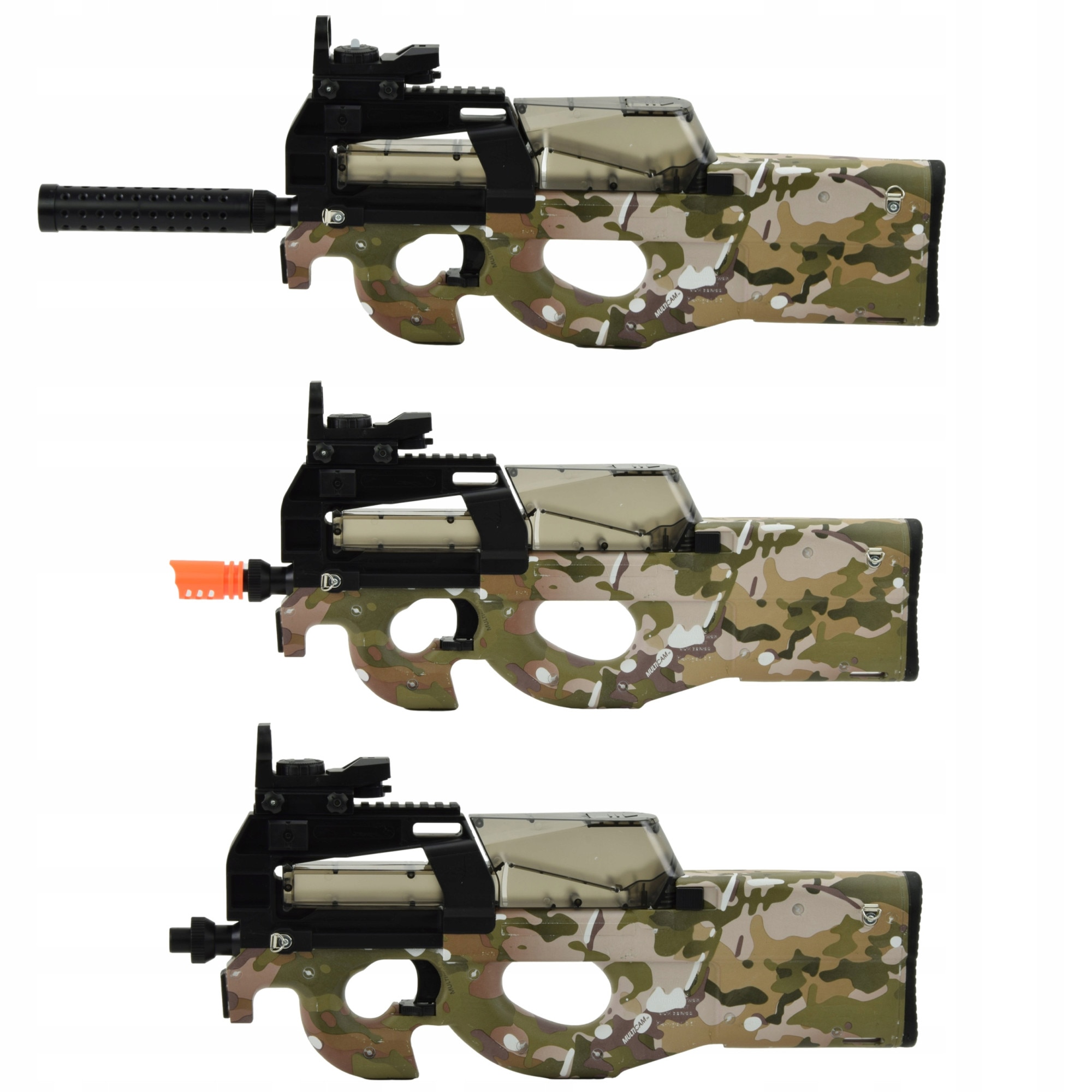Pusca P90 cu bile, plastic, 14 ani+, Multicolor - eMAG.ro